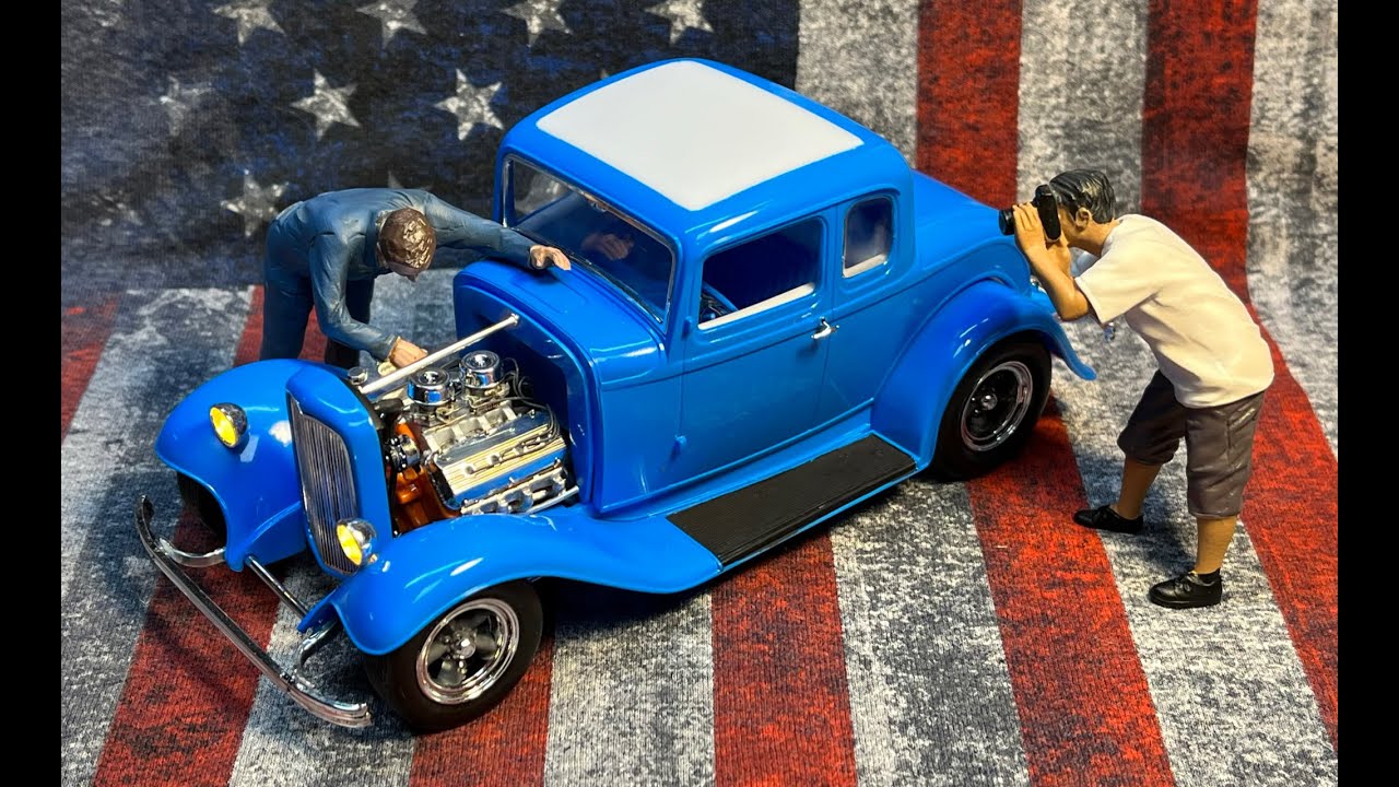 Revell 32 Ford 5 Window Cupe Build Finished - YouTube