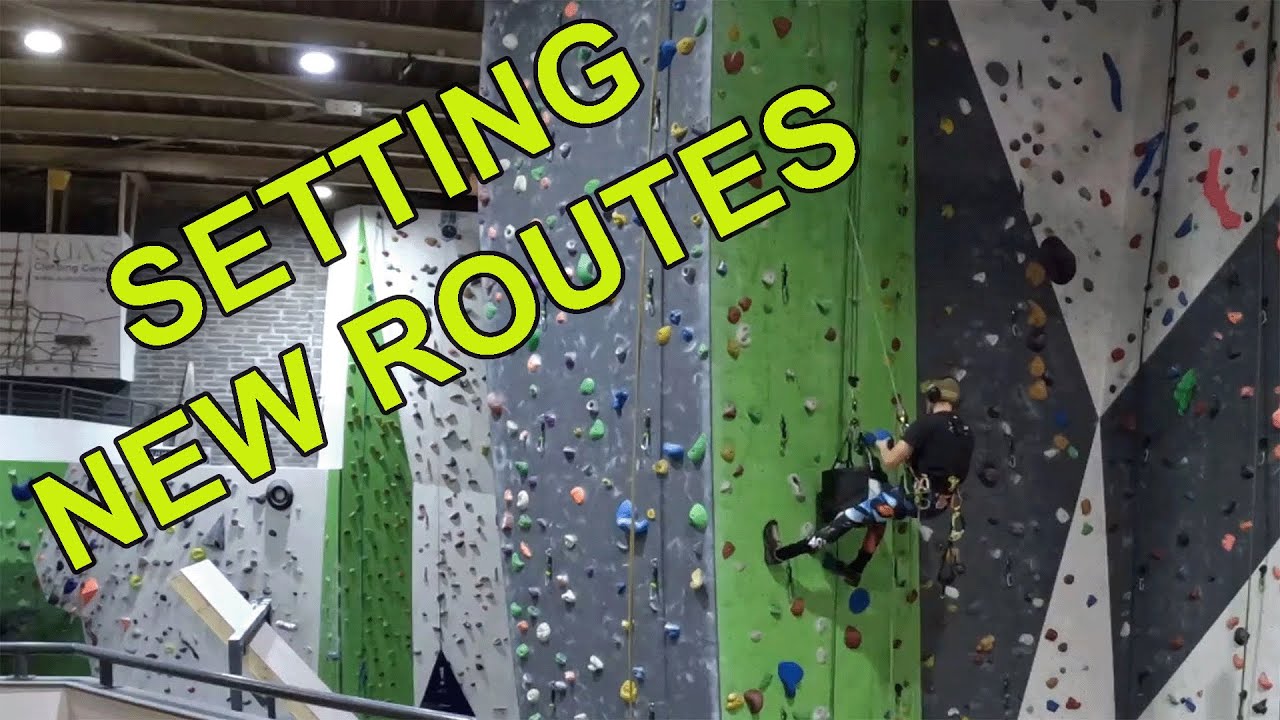 ROUTE SETTING in my CLIMBING GYM - YouTube