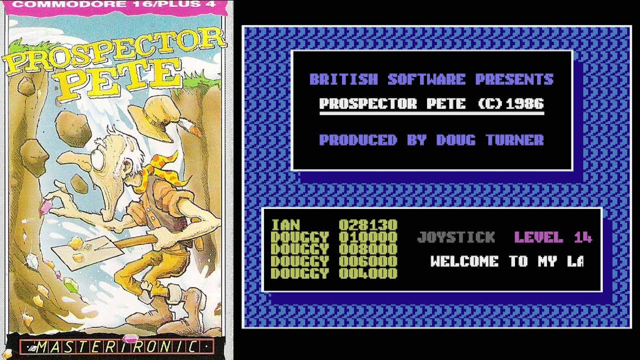 Prospector Pete (Commodore 16 Plus/4) - YouTube