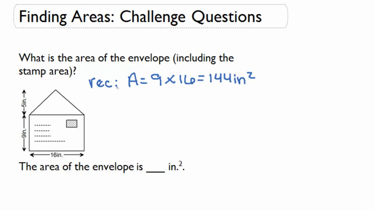 Finding Areas: Challenge Questions - YouTube