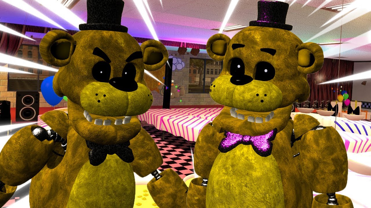 Golden Freddy And Fredbear Get Into A FIGHT! (GMOD FNAF) - YouTube
