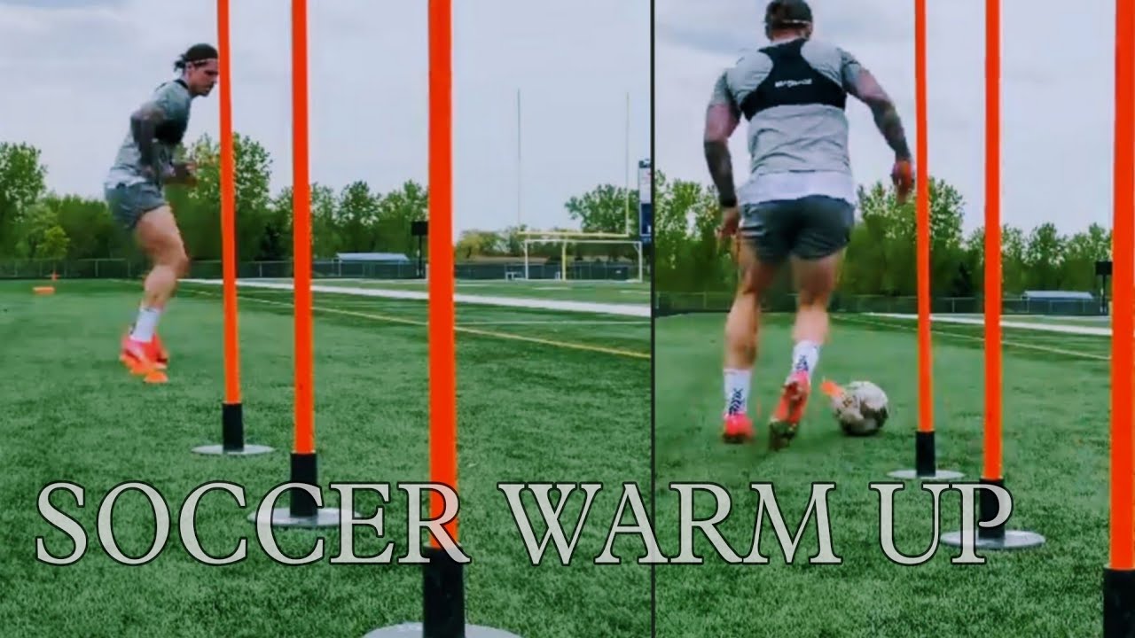How to warm up before a soccer//football warm up//fast feet exercise ...