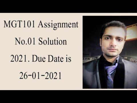 MGT101 Assignment No.01 Solution 2021. Mgt101 solved assignment 1 2021 ...
