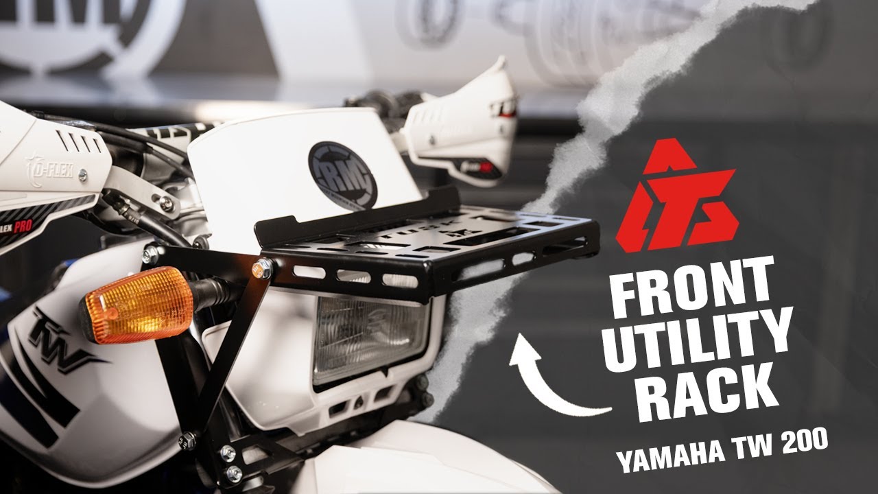 How To Install a Tusk Front Utility Rack on a Yamaha TW200 - YouTube