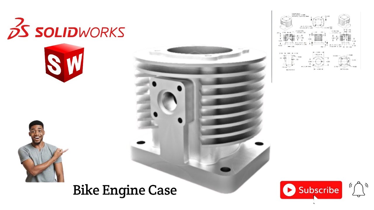 Solidworks Tutorials | Engine Case Design In Solidworks - YouTube