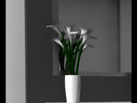 Autodesk Maya 2014 Tutorial flower & vase Modeling ,Texturing - YouTube