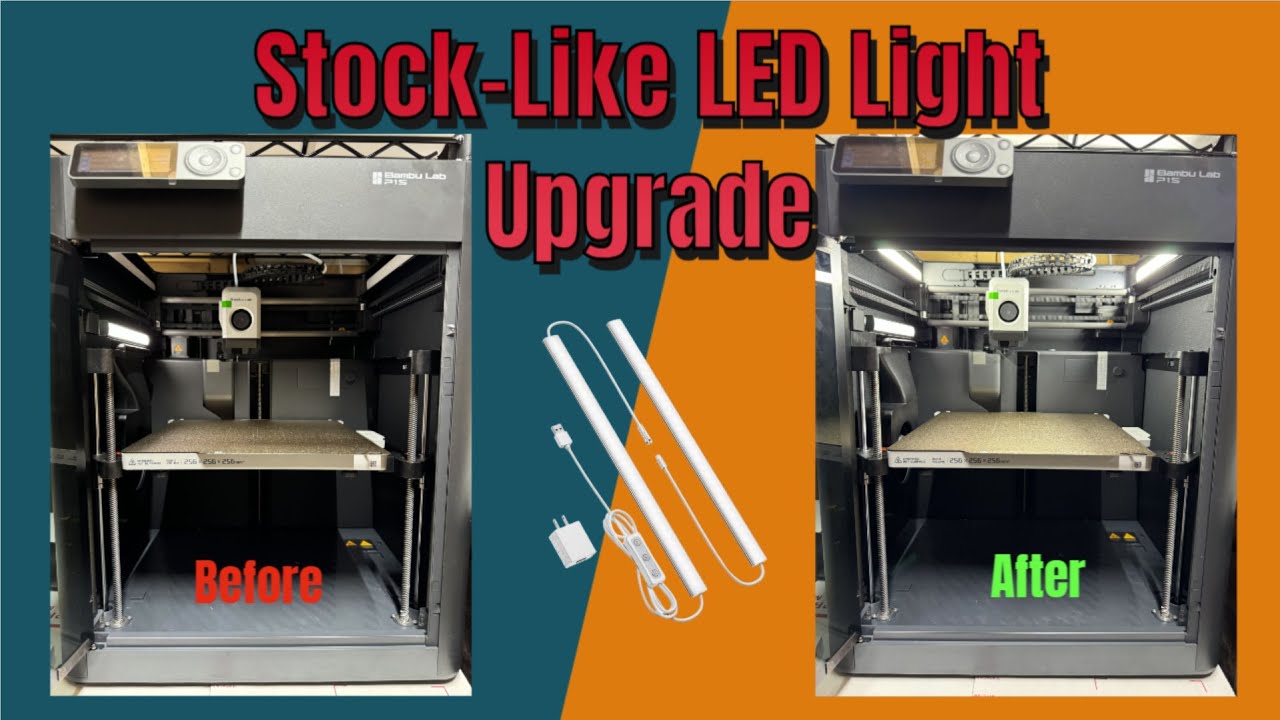 Stock-Like Light Bar Upgrade for Bambu Lab P1S P1P – Easy Install ...