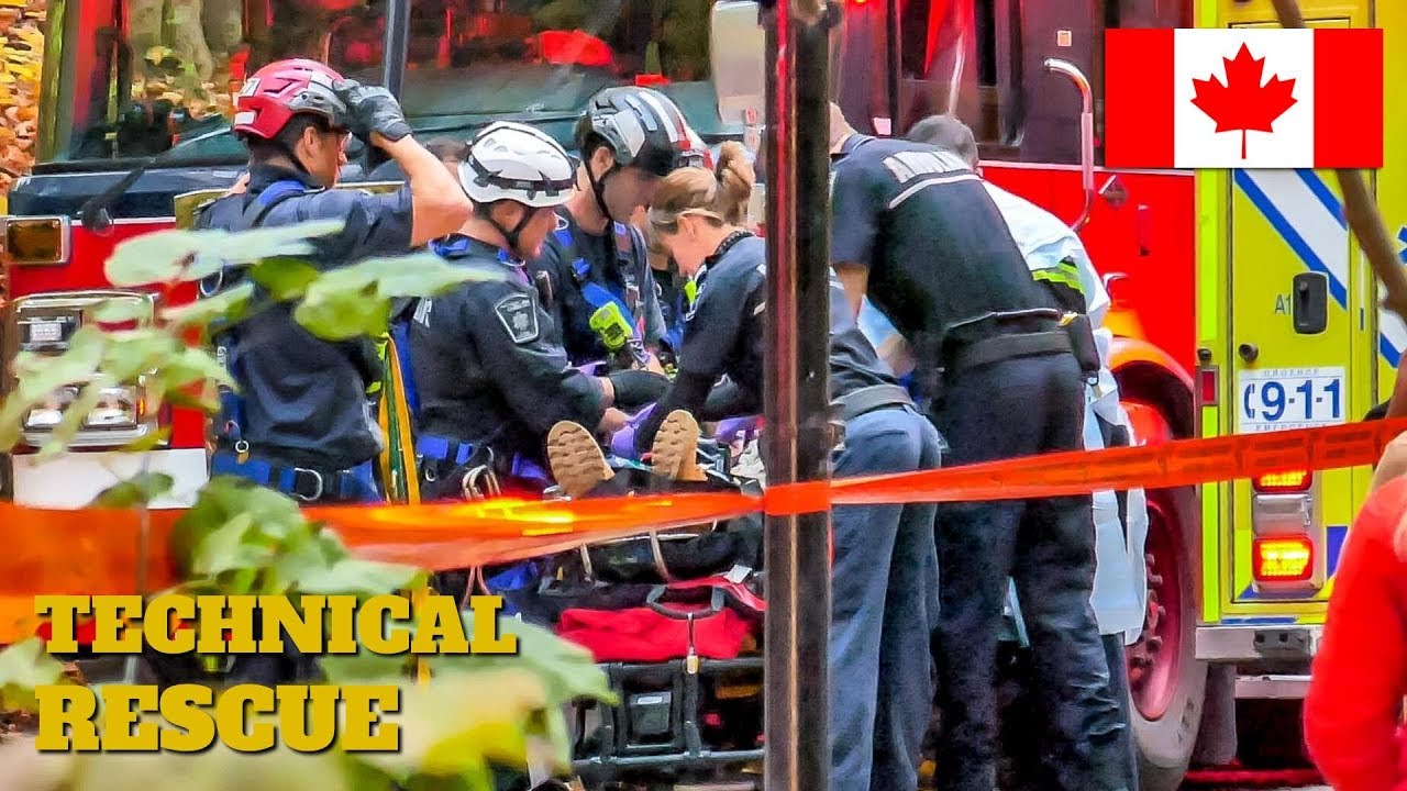 Montréal | High-Angle Technical Rescue Conducted by Montréal Fire ...