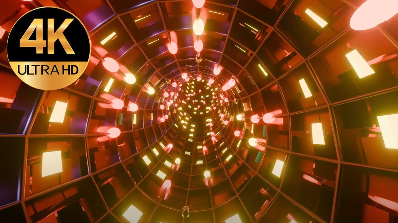 10 hour 4k Abstract Circle Party Lights Metallic Multi Color Relaxing ...