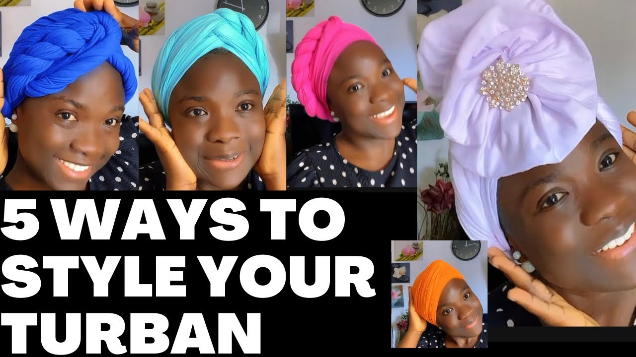 5 Simple Turban Headwrap Tutorial 🔥 - YouTube