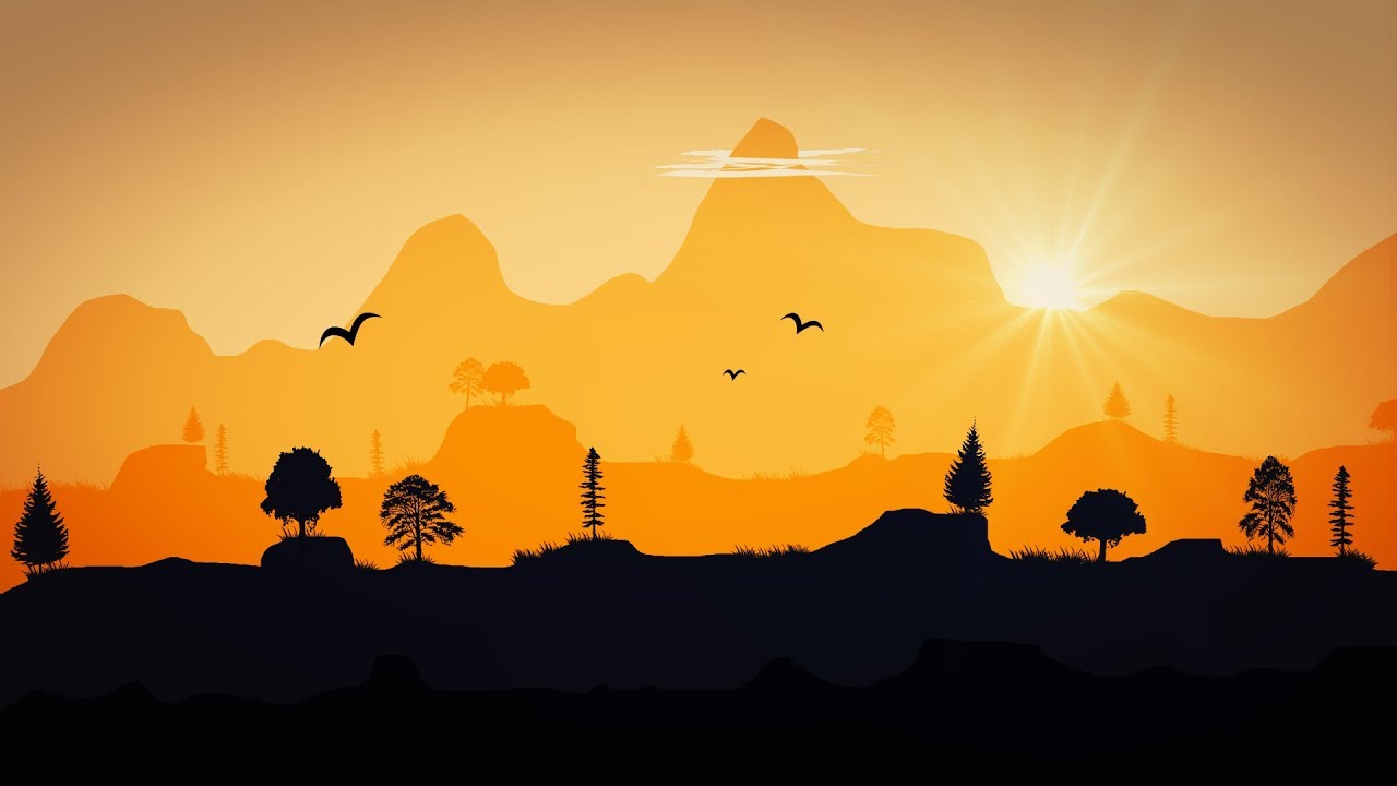 Flat Design Animation - Landscape | After Effects | No copyright video ...