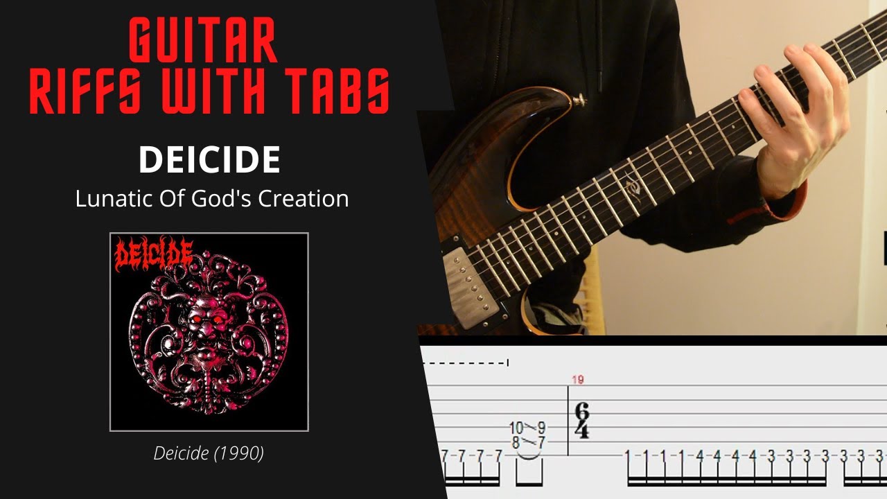 Deicide - Lunatic Of God's Creation - Guitar riffs with tabs / cover ...