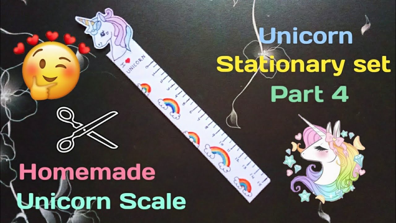 Homemade Unicorn scale 🦄 | Unicorn stationary set Part 4 ...