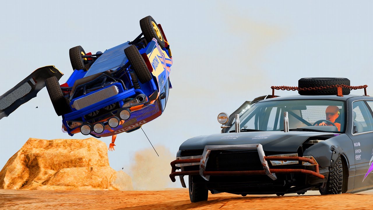 Road Rage Apocalypse: Cars Unleashed on Long Desert road part 71 - YouTube
