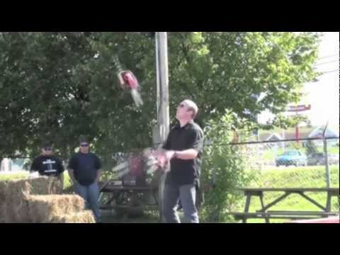 Chainsaw Juggling World Record - YouTube