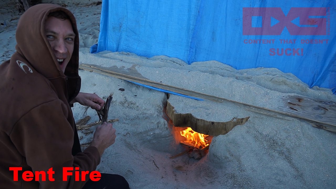 It's Not Camping Without A Fire In Your Tent - YouTube