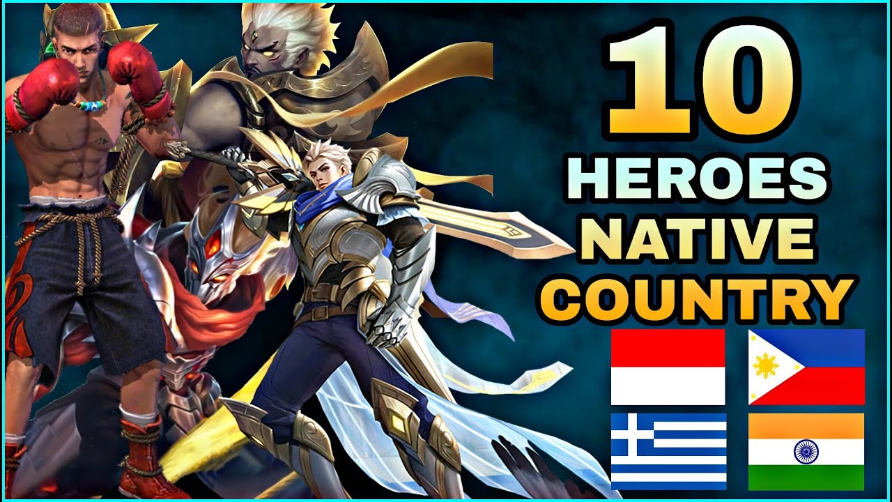 10 HEROES ORIGINAL COUNTRY AND IDENTITY | MOBILE LEGENDS - YouTube