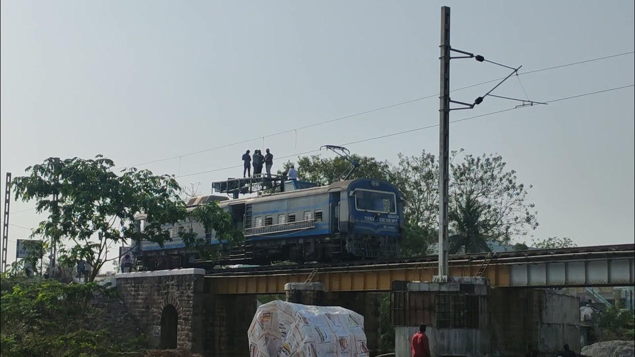 Tenali to Repalle railway track electrification ( 3 canal bridge) - YouTube