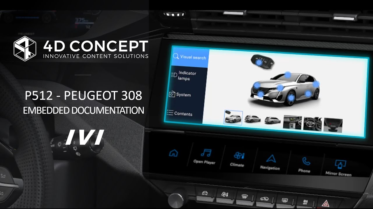 IVI, In-Vehicle Infotainment for the new Peugeot 308 - YouTube
