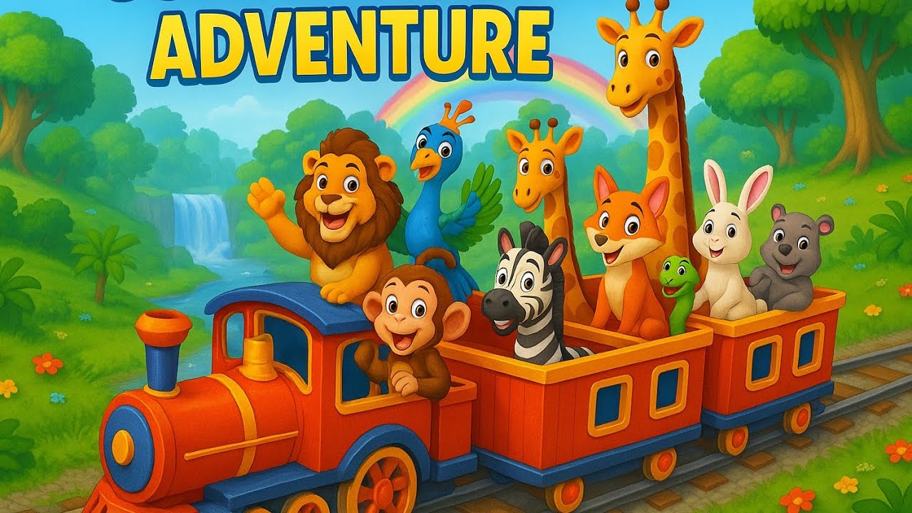 "Jungle Train Adventure – 20 Animals Ki Masti Bhari Journey | Cartoon ...