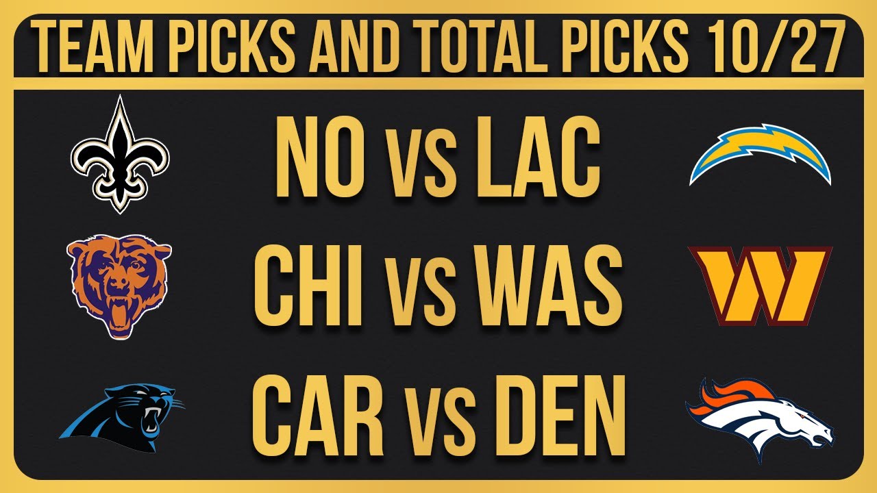FREE NFL Picks Today 10/27/24 NFL Week 8 Picks and Predictions - YouTube