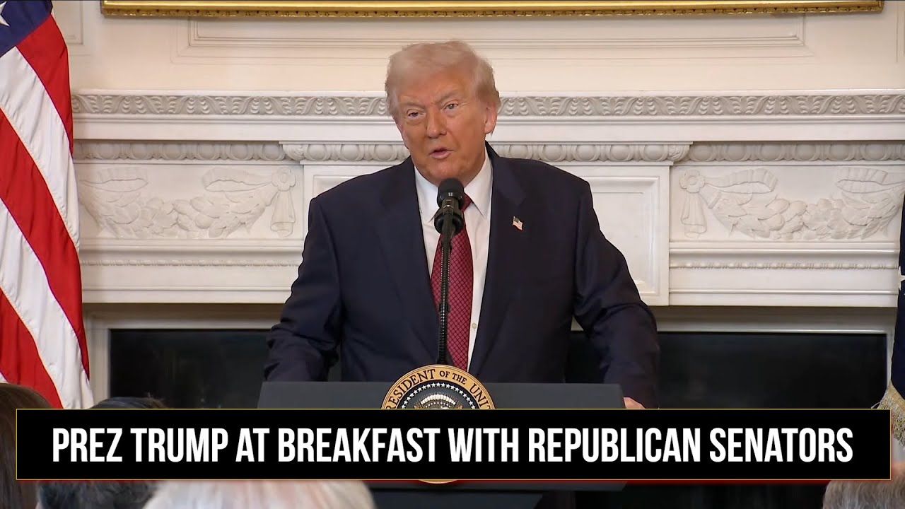 President Donald Trump At Breakfast With Republican Senators - YouTube