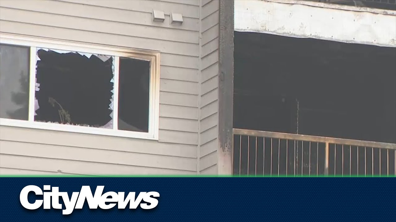 Man in hospital after northeast Calgary balcony fire - YouTube