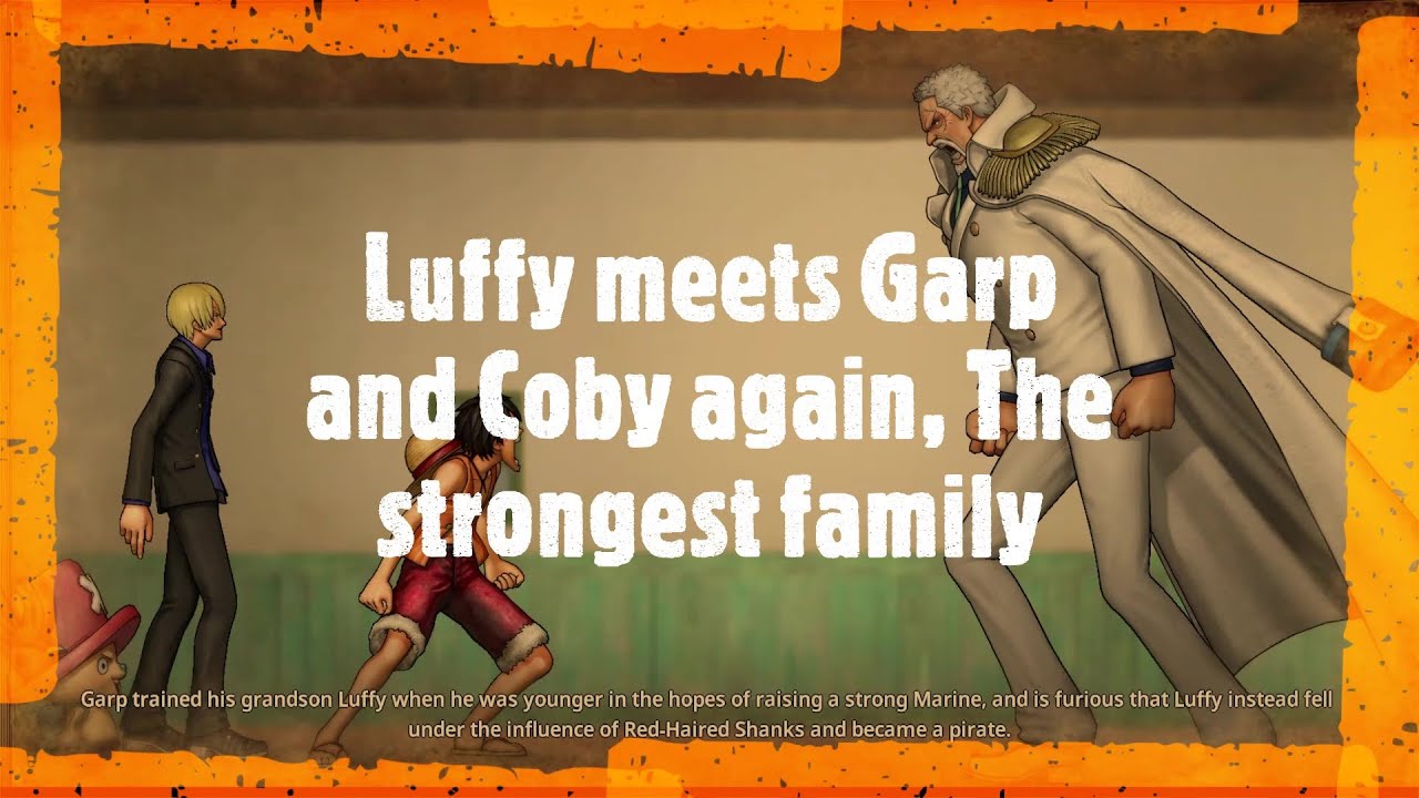 Luffy meets Garp and Coby again, Best funny - One piece pirate warriors ...