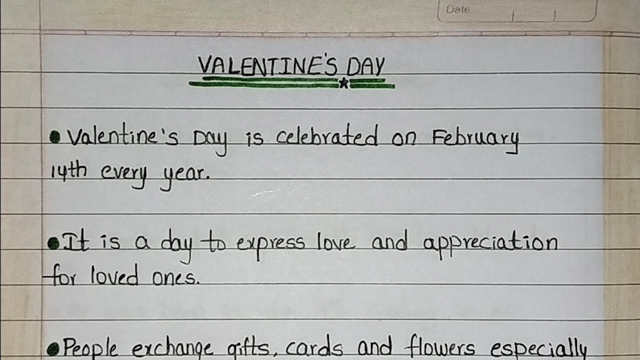 Valentine's Day Essay In English|10 Lines On Valentine's Day|Valentine ...