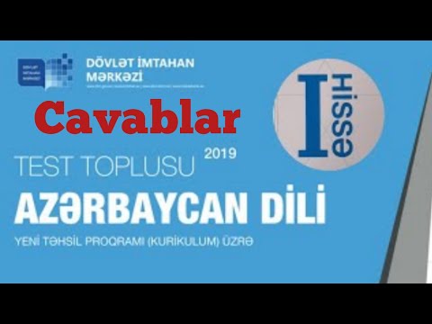 Azərbaycan dili 1 hisse test toplusu cavablari