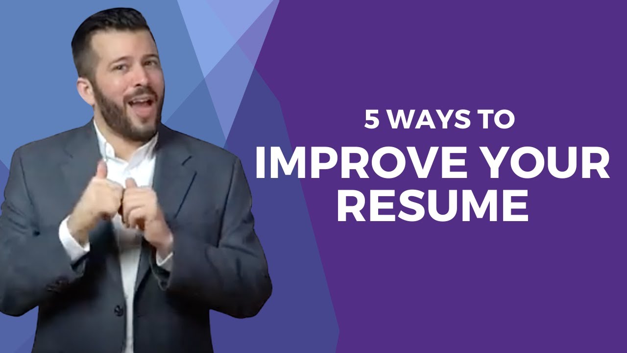 5 Ways to Improve Your Resume (in ASL) - YouTube