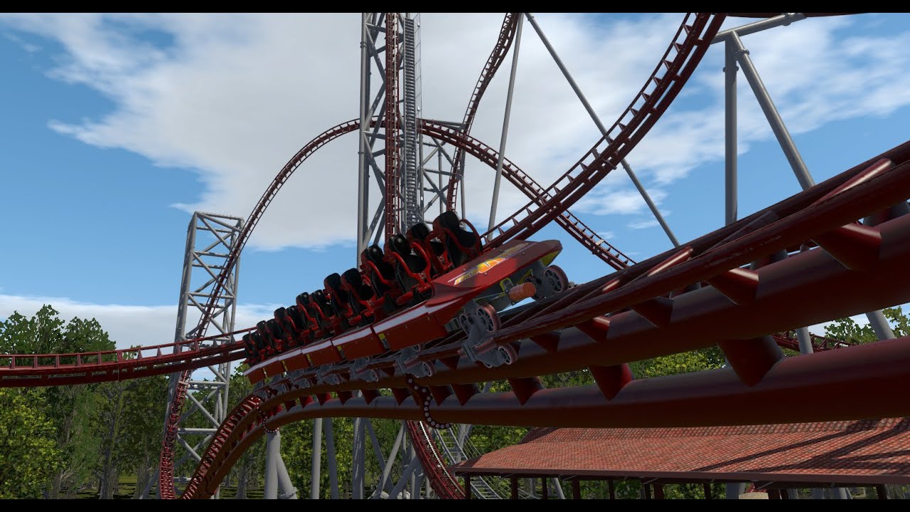 Skyfall - intamin vertical lifthill coaster - nolimits 2 - YouTube