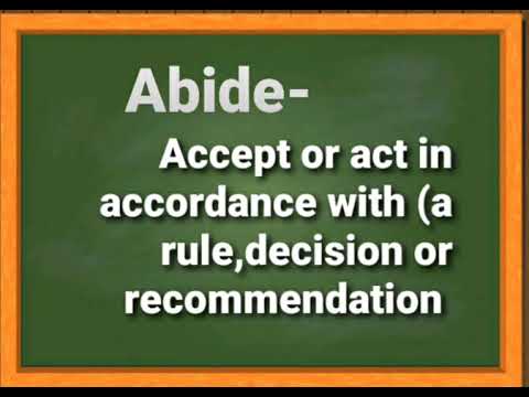 Meaning of 'Abide' - YouTube