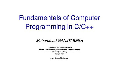 Fundamentals of Computer Programming in C/C++ - YouTube