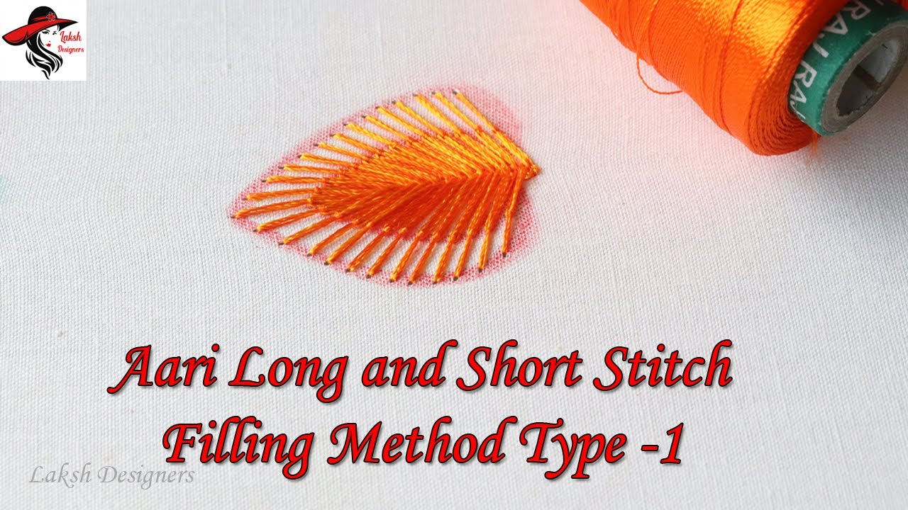 Aari Long and Short Stitch Filling Method Type-1 for Beginners | aari ...