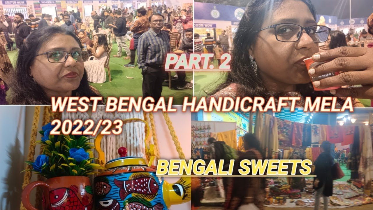 WEST BENGAL HANDICRAFT MELA 2022/23.PART 2# FOOD COURT TOUR GUIDE.# ECO ...