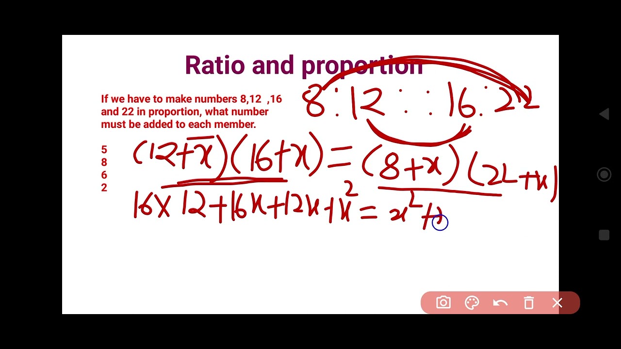 if we have to make number 8 12 16 and 22 in a proportion what number ...