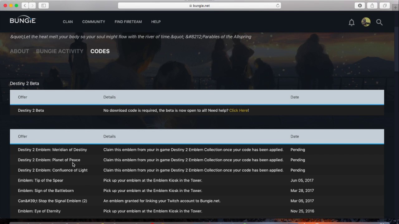 DESTINY 2 PLANET OF PEACE AND MERIDIAN OF DESTINY RARE EMBLEMS - YouTube
