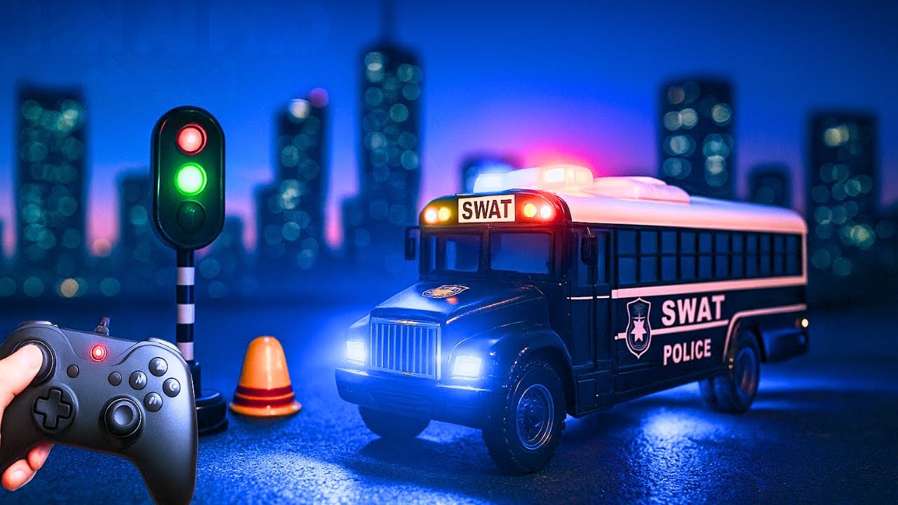 Epic RC Unboxing! Fighter Jet, Police Bus, Spray Car, Lighting McQueen ...