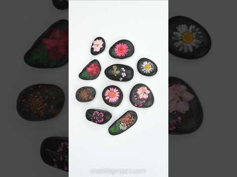Pressed Flower Rocks 🌸