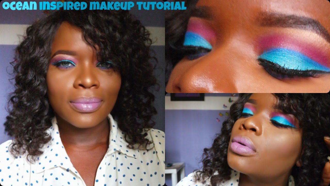 Ocean Inspired makeup tutorial - YouTube