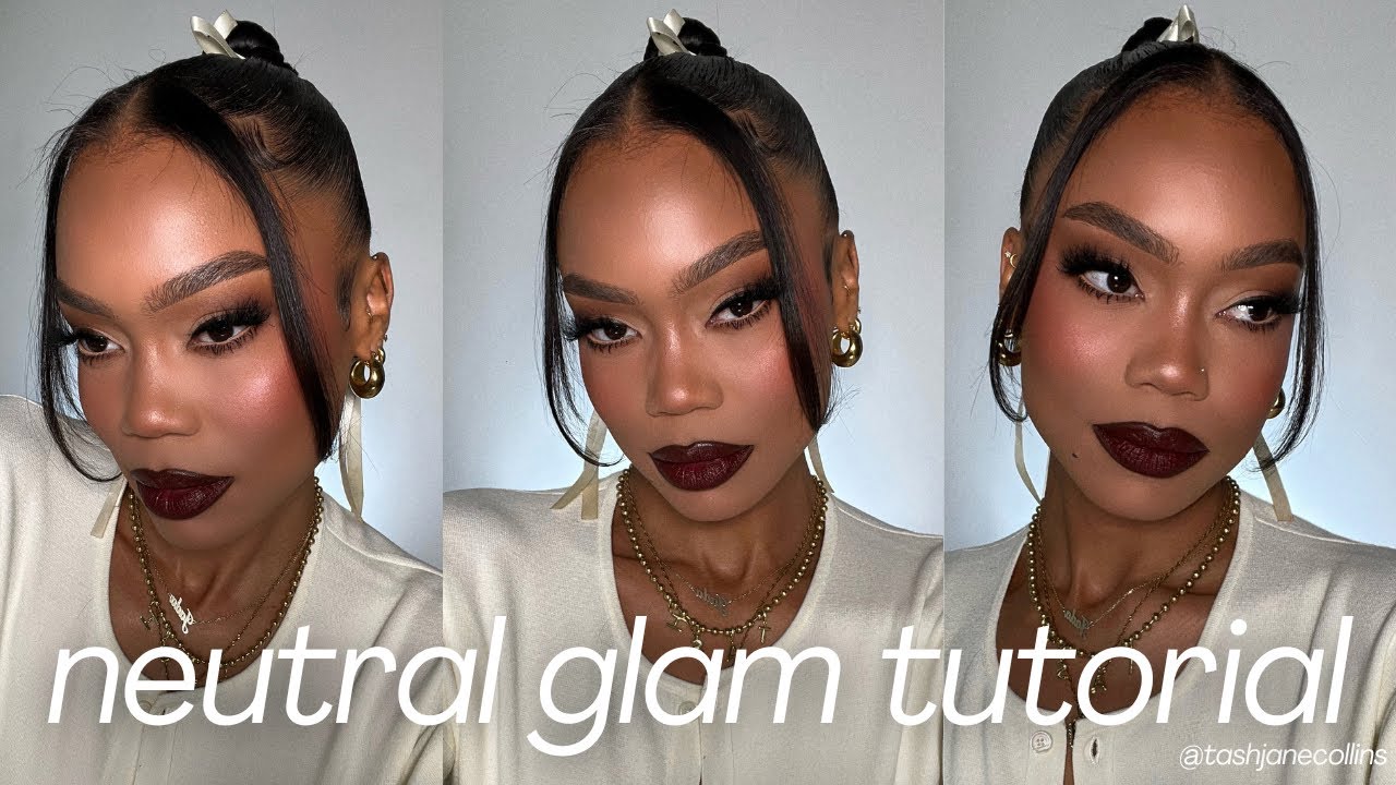 makeup tutorial | neutral glam with a pop - YouTube