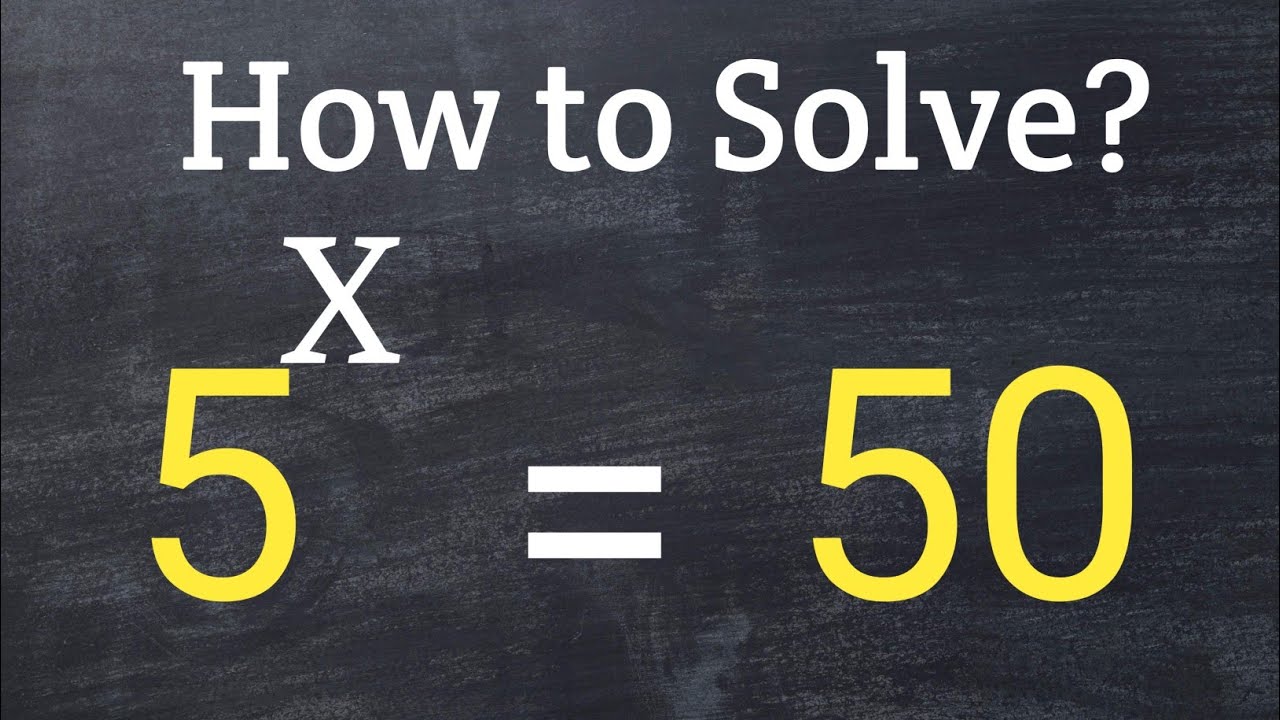 Math Olympiad 5ˣ = 50 | Hardest Math Olympiad Problem in the World ...