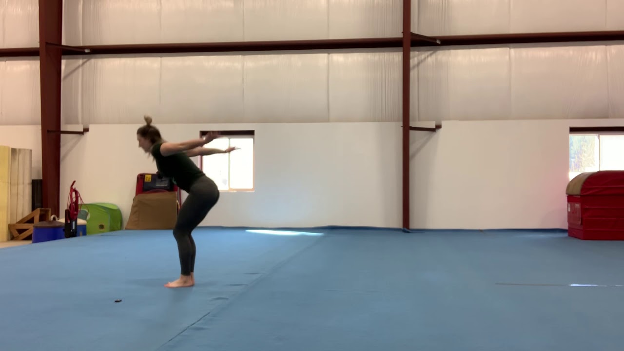 Standing back handspring step out - YouTube