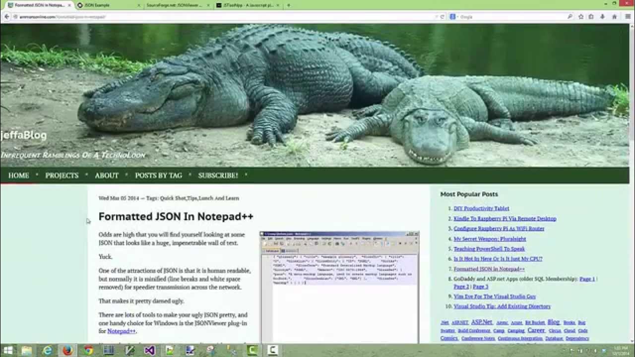 Formatting Json With Notepad ++ Tutorial - YouTube