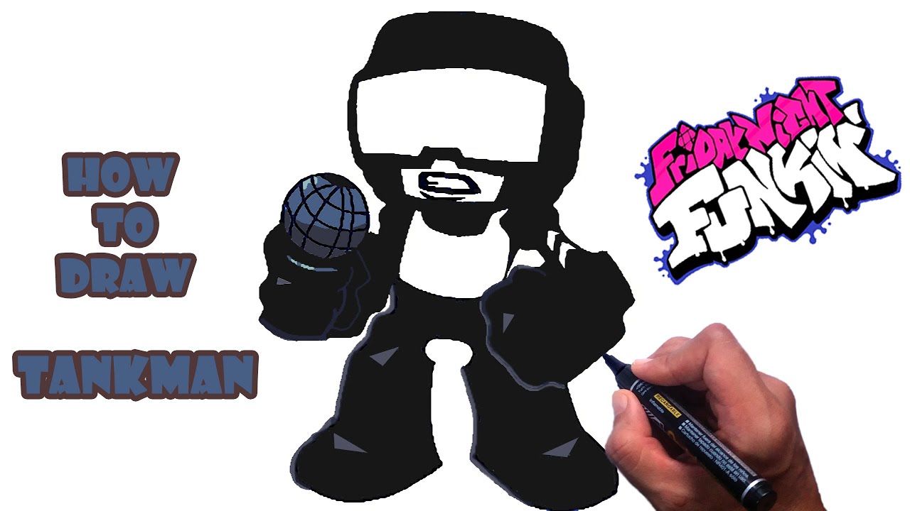 How to Draw Tankman | Friday Night Funkin - Steb by step - YouTube