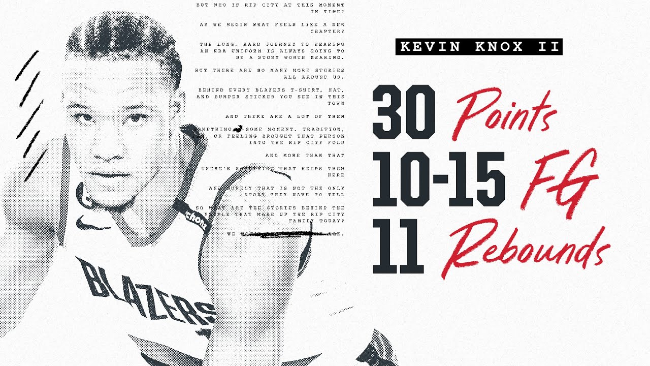 Kevin Knox II Highlights (30 points) | Portland Trail Blazers | Apr. 8 ...