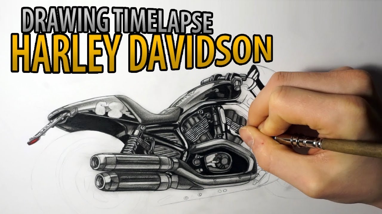 HARLEY DAVIDSON| Drawing Timelapse - YouTube