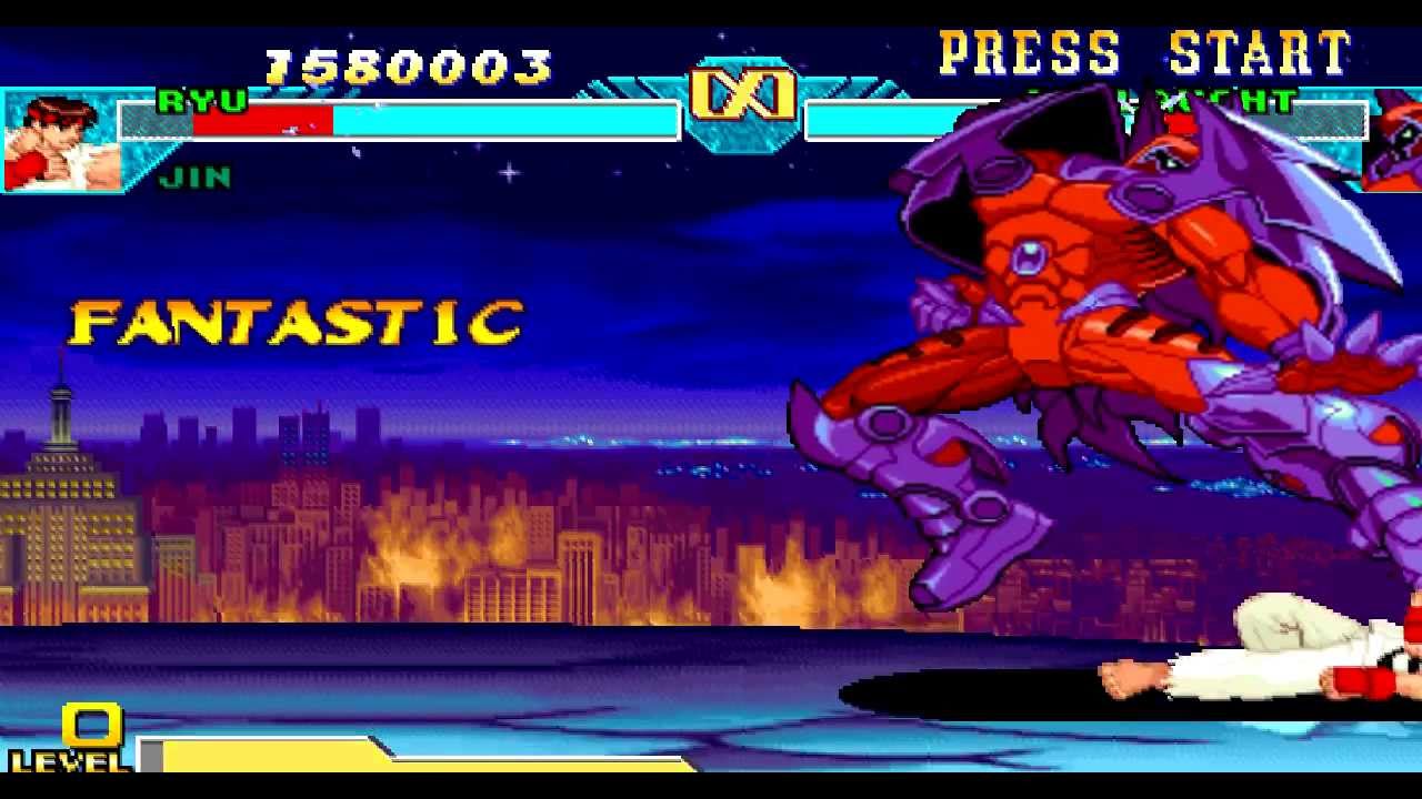 F101:PS1 Marvel vs Capcom Clash of Super Heroes : Ryu (me) Vs Onslaught ...