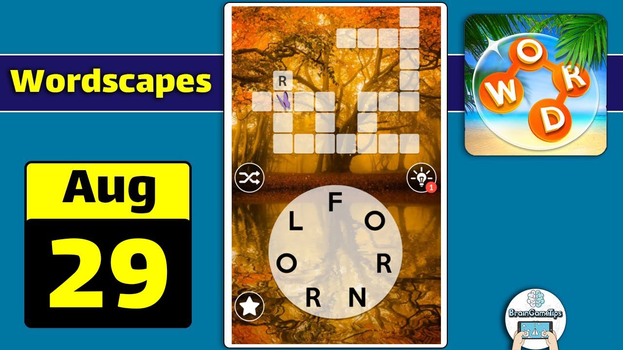 Wordscapes In Bloom Answers • August 2020 • Game Solver
